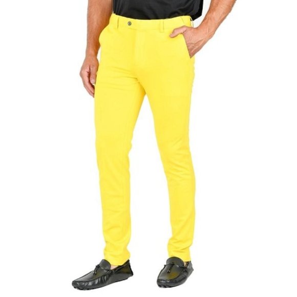 Barabas | Pants | Basic Solid Yellow Chino Dress Pants Slim Fit Size 42 ...